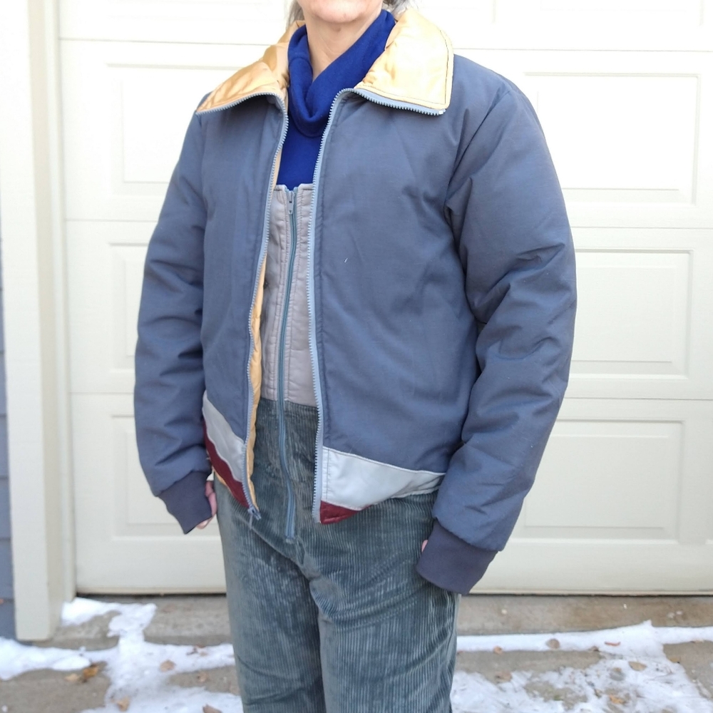 1980's Vintage Ski Jacket Down Puffer Coat 80's M - Gem